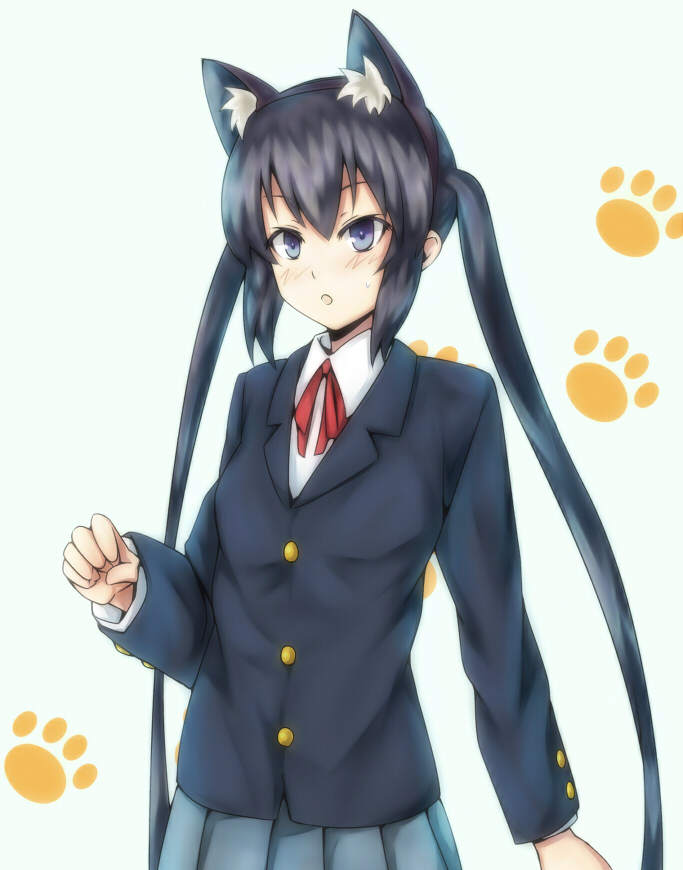 Safebooru - black eyes black hair cat ears inaba-no-kuni-tottori k-on ...
