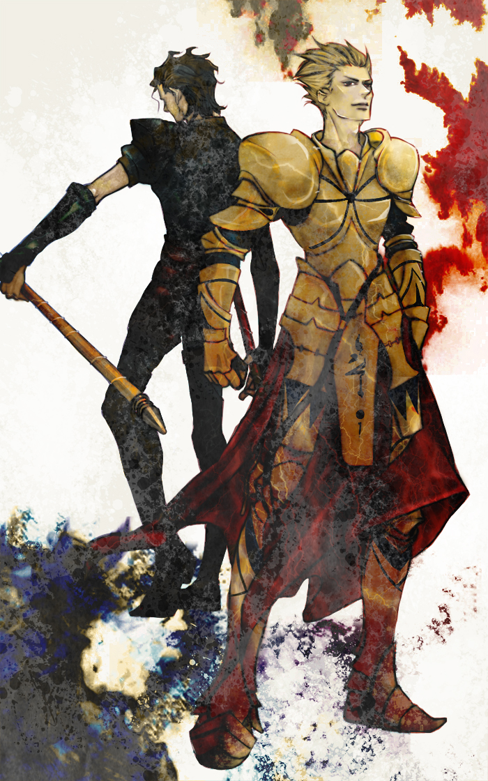 Safebooru - armor black hair blonde hair earrings fate/stay night fate ...