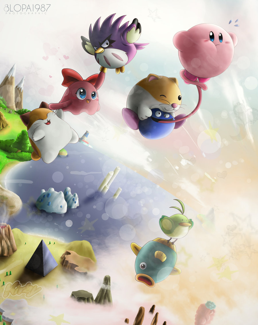Safebooru - 1girl 6+boys animal bird blob blopa1987 blue eyes cat ...