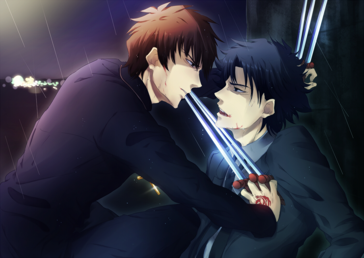 Safebooru - bad id black hair black key black keys blood blood on face ...