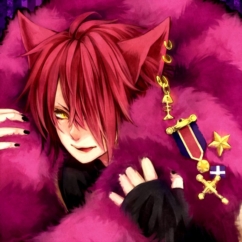 Safebooru - animal ears badge boa boris airay cat ears catboy cheshire ...