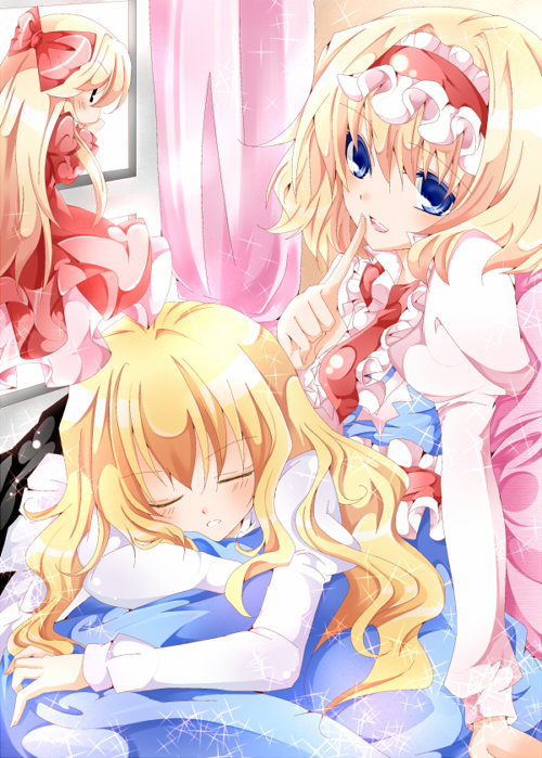 Safebooru - alice margatroid blonde hair blue eyes doll hairband kirisame marisa long hair ...
