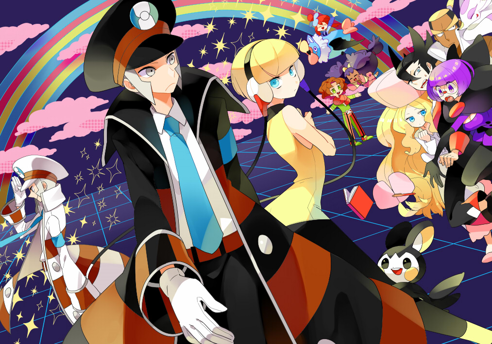Safebooru - 4boys 5girls black hair blonde hair blue eyes book cattleya ...