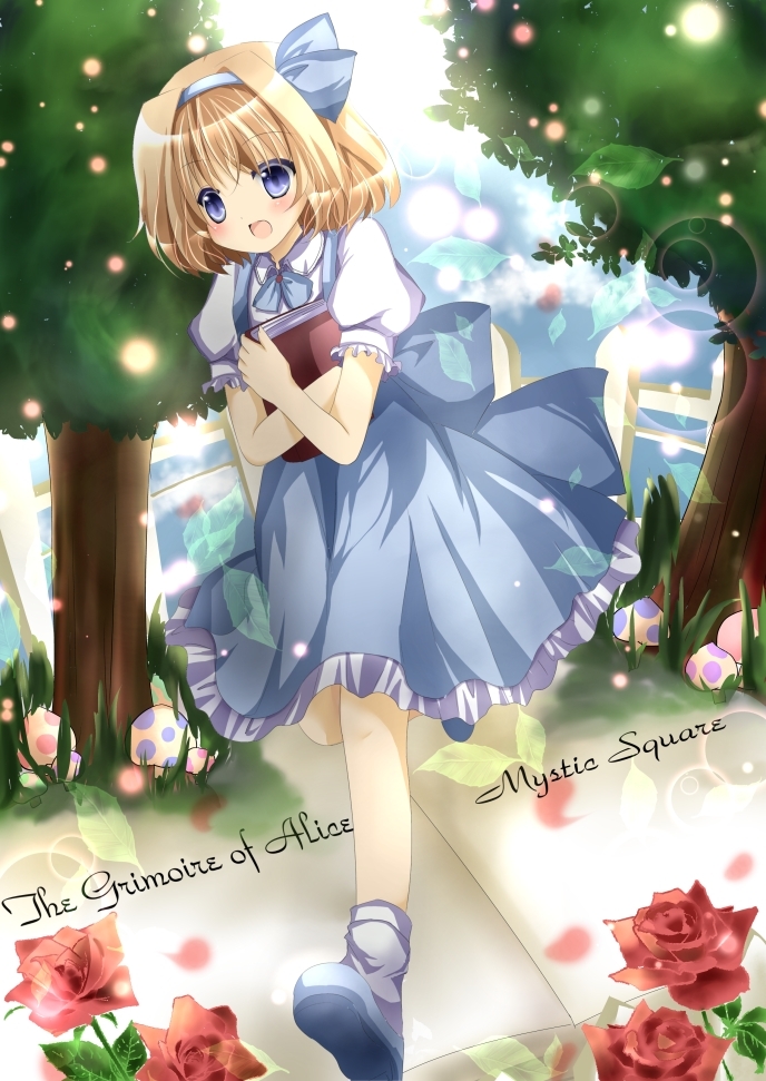 Safebooru - alice margatroid alice margatroid (pc-98) blonde hair blue eyes blush book hairband ...
