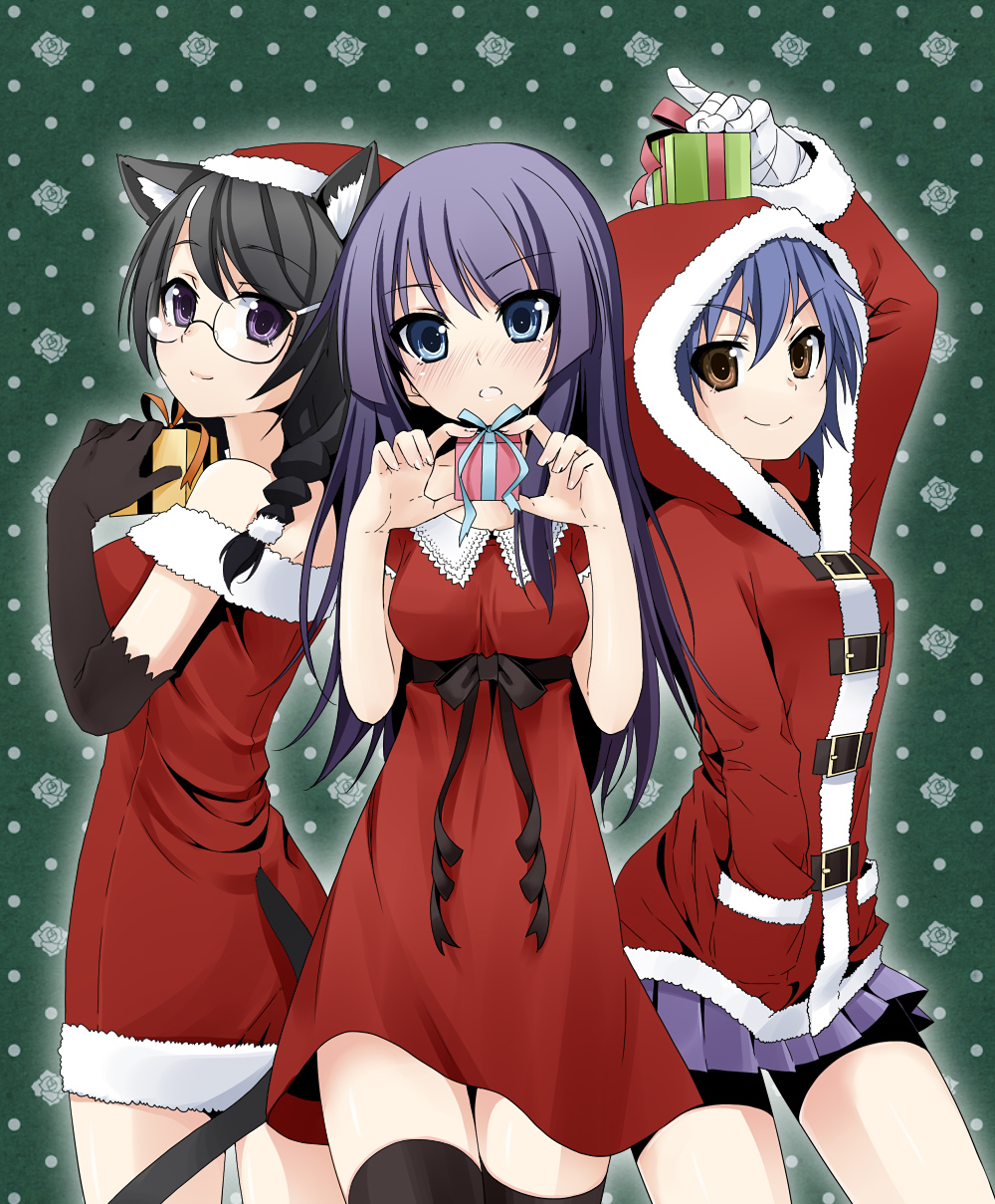 Safebooru - animal ears bad id bakemonogatari bandage bandages bike shorts black hair blue eyes ...