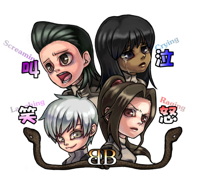 Safebooru - beauty and the beast corps chibi crying wolf laughing ...