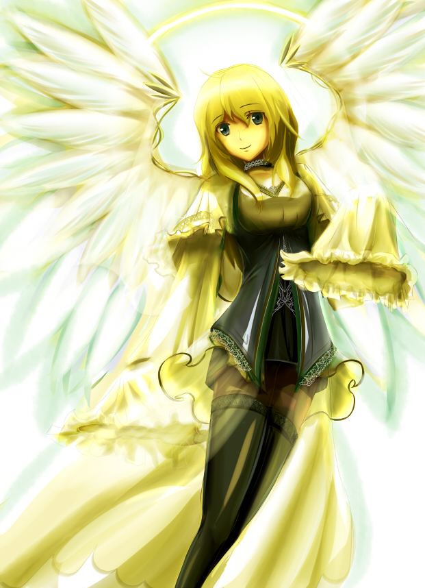 Safebooru - asagi (xeelee) blonde hair long hair original smile solo ...