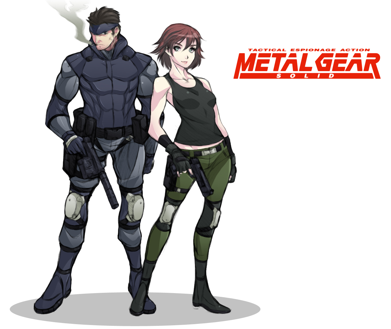 Safebooru - 1boy 1girl armpits bare shoulders blue eyes breasts brown ...