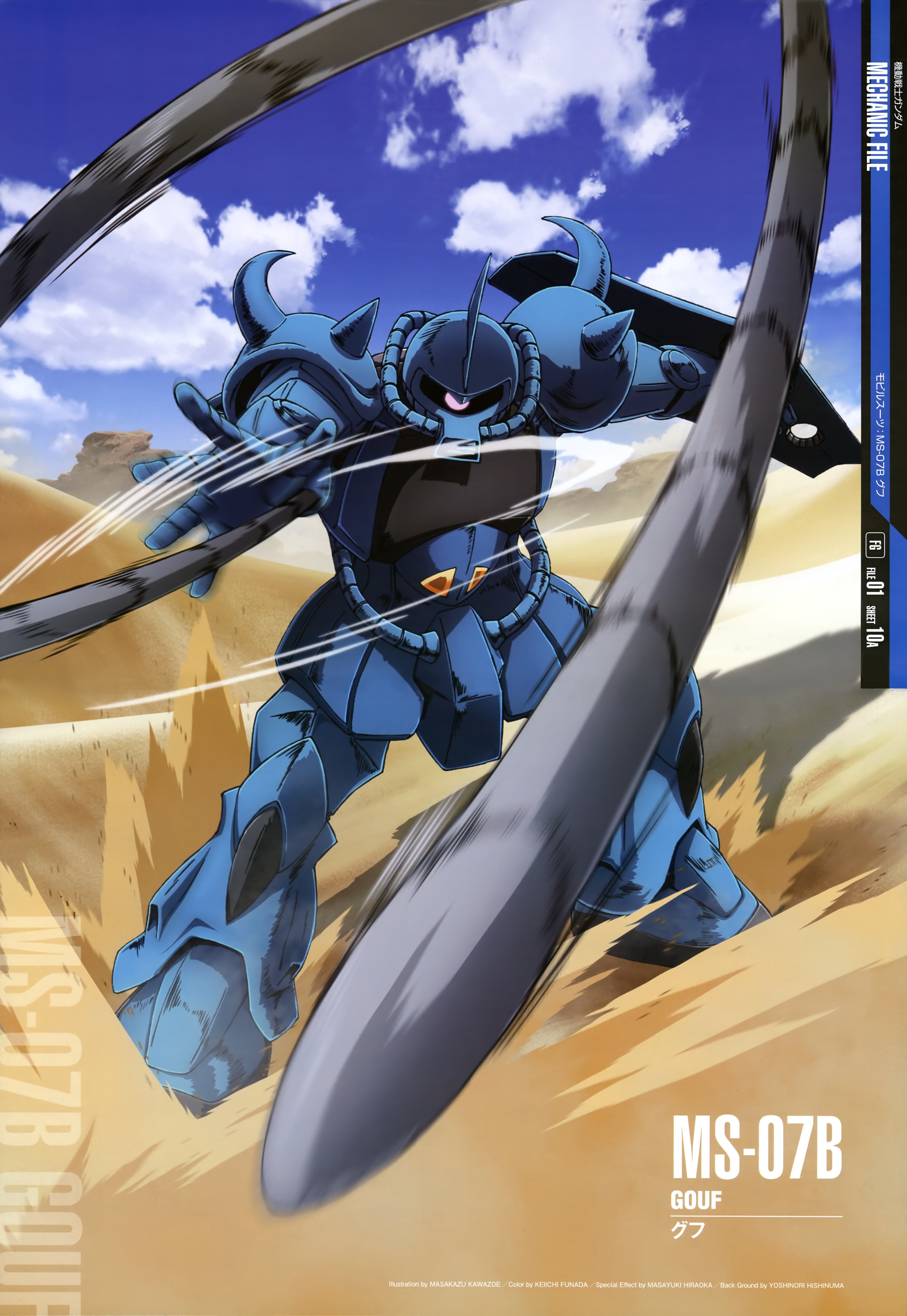 Safebooru - desert gouf gundam highres mobile suit gundam sand shield ...