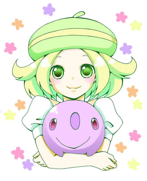 Safebooru - bel (pokemon) beret blonde hair creature crossed arms ...