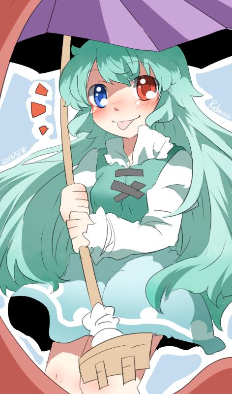 Safebooru - 1girl :p alternate hair length alternate hairstyle blue eyes blue hair blush ...