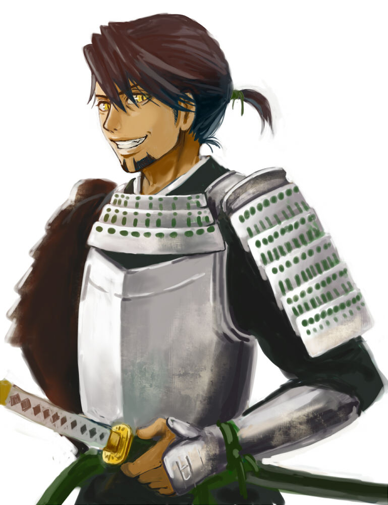 Safebooru - armor brown eyes brown hair buffy facial hair kaburagi t ...