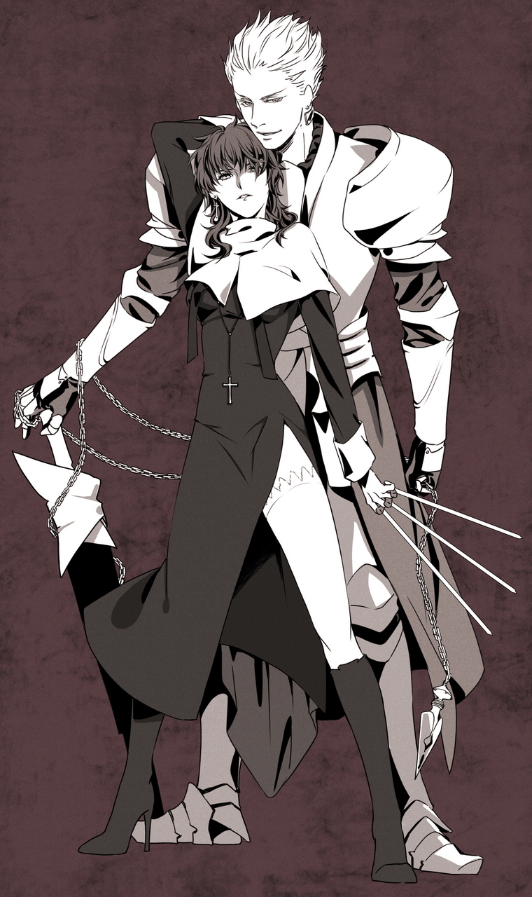 Safebooru - 1girl armor black keys boots chain chains cross ea (fate ...