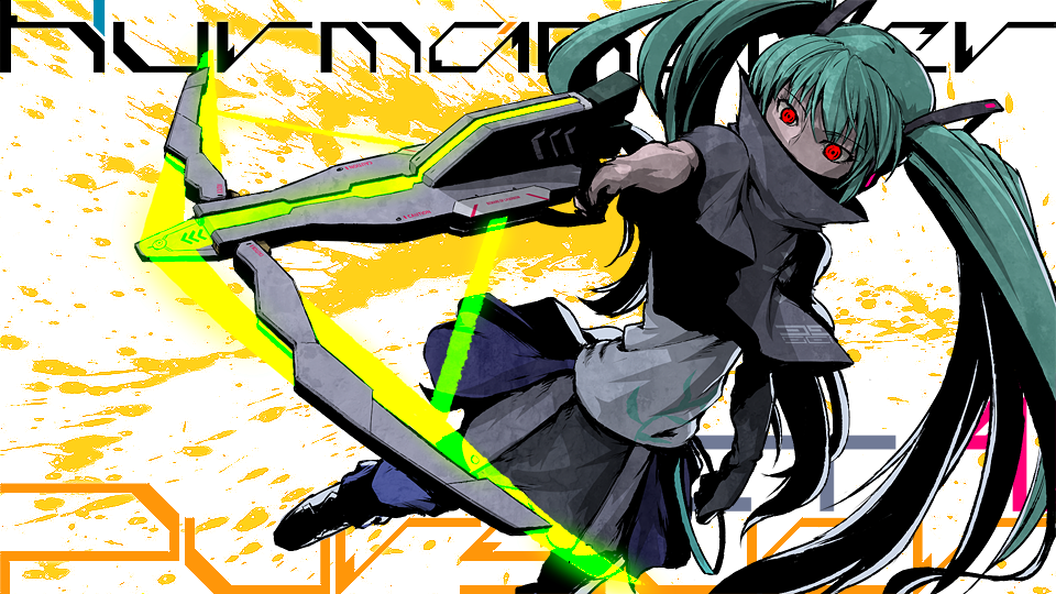Safebooru - bow (weapon) crossbow dutch angle ebizome green hair ...