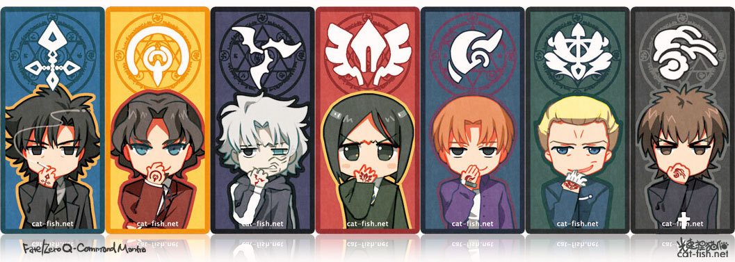Safebooru - black hair blonde hair brown hair chibi command spell emiya ...