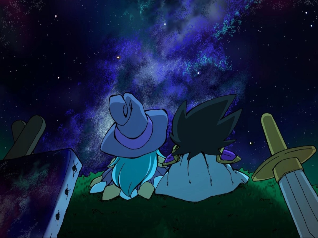 Safebooru - 1girl 1other armor canvas (object) cape chi (pixiv12989394) dark matter dark matter ...