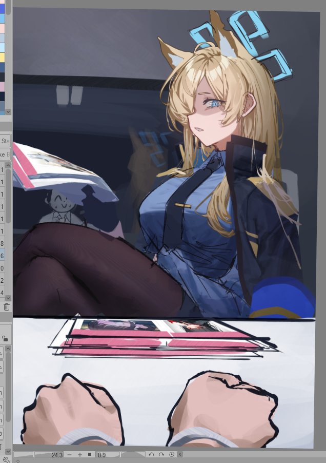 Safebooru - 1boy 4girls animal ear fluff animal ears armband betabeet black gloves black hair ...