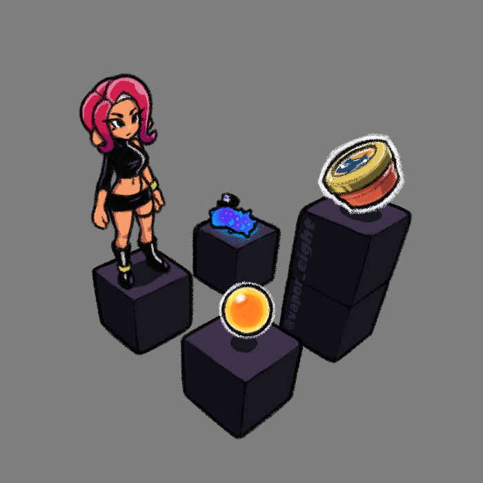 Safebooru - 1girl 1other agent 8 (splatoon) anklet arms at sides black ...