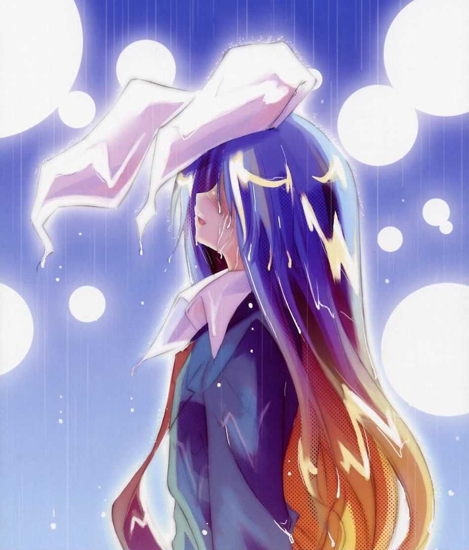 Safebooru - animal ears rabbit ears rain reisen udongein inaba tears ...