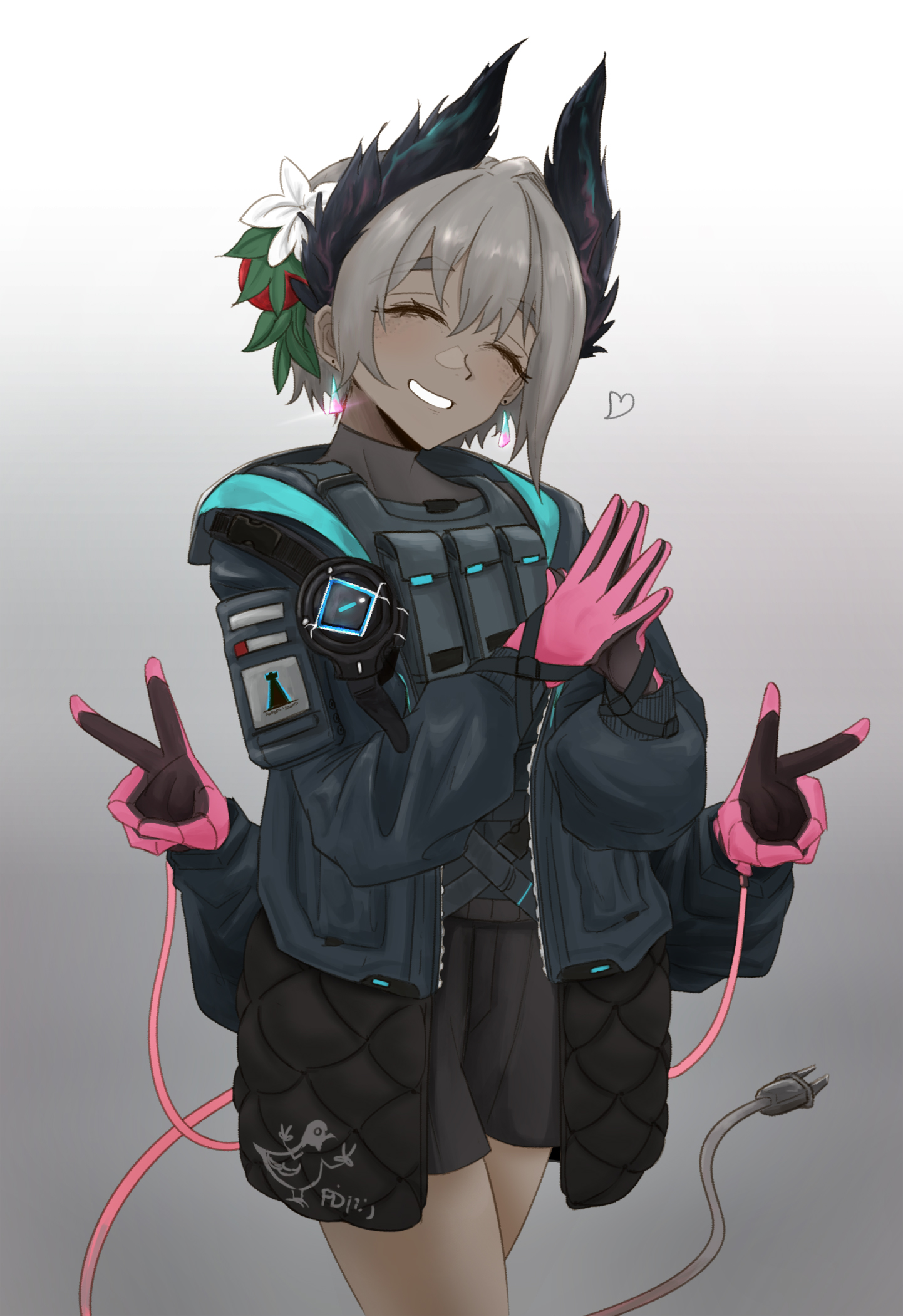 Safebooru - 1girl arknights bird girl black feathers closed eyes ...