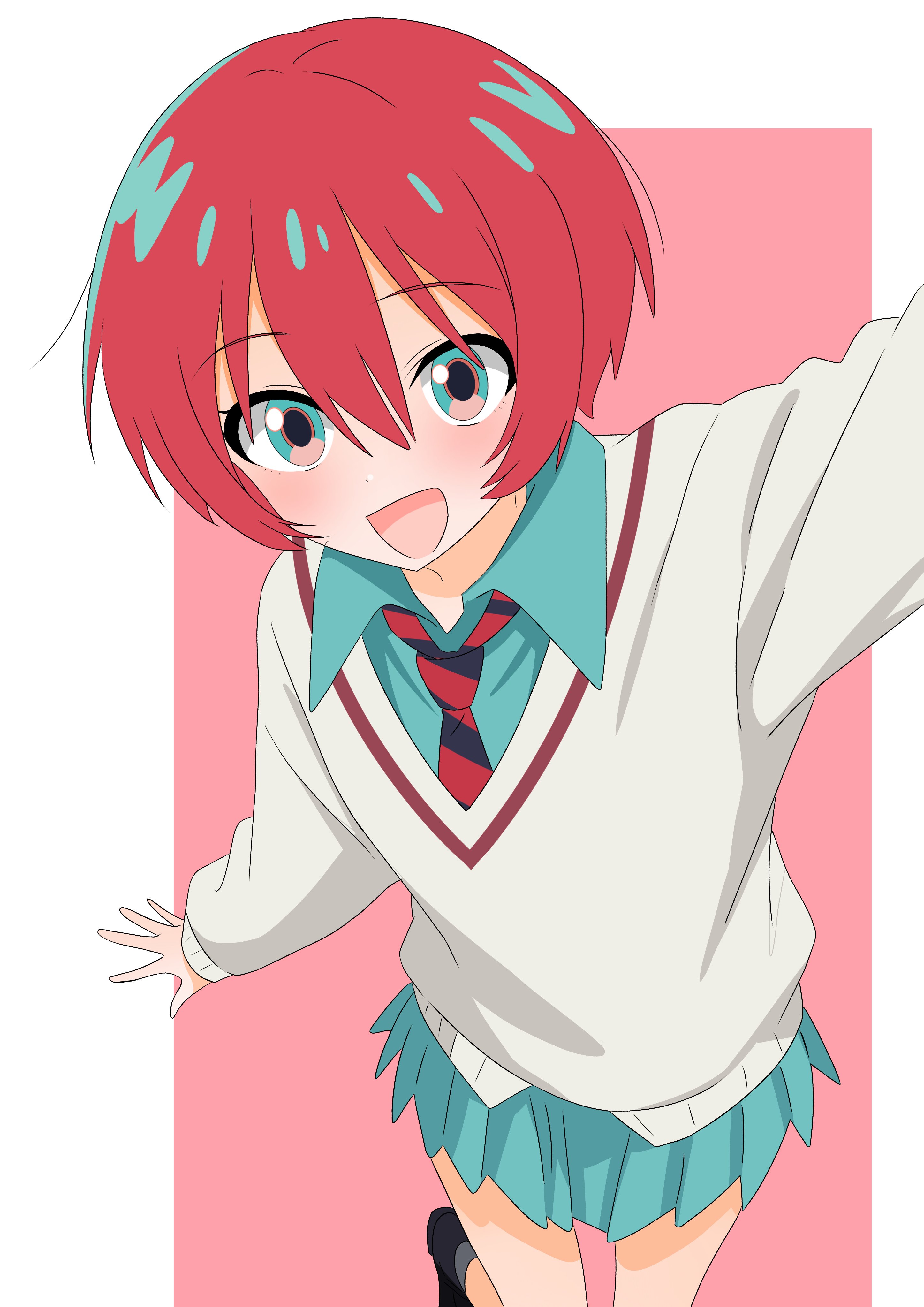 Safebooru 1girl Absurdres Amate Yuzuriha Aqua Eyes Aqua Skirt Blush 2923