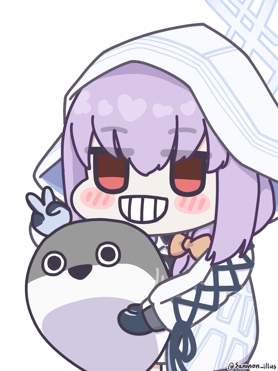 Safebooru - 1girl animal atsuko's grin (meme) atsuko (blue archive ...