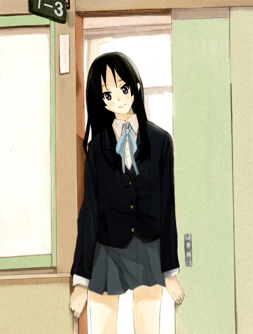 Safebooru - 1girl akiyama mio alternate hairstyle black eyes black hair hime cut k-on! long hair ...