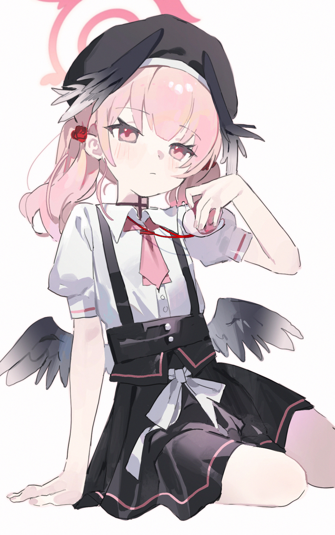 Safebooru - 1girl alternate costume animal black hat black skirt black wings blue archive ...