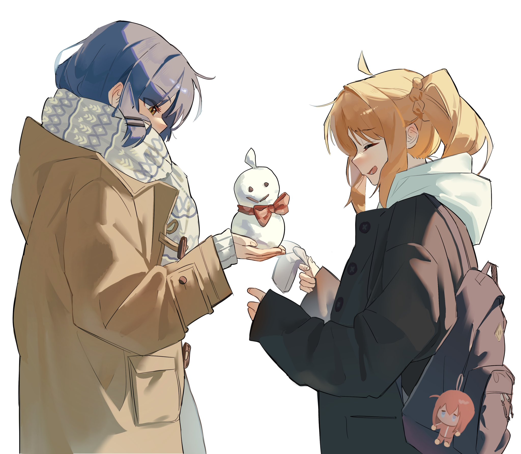 Safebooru - 2girls ahoge bag blue hair bocchi the rock! detached ahoge gotoh hitori highres ...