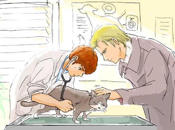 Safebooru - alternate costume amuro ray cat char aznable doctor gundam ...
