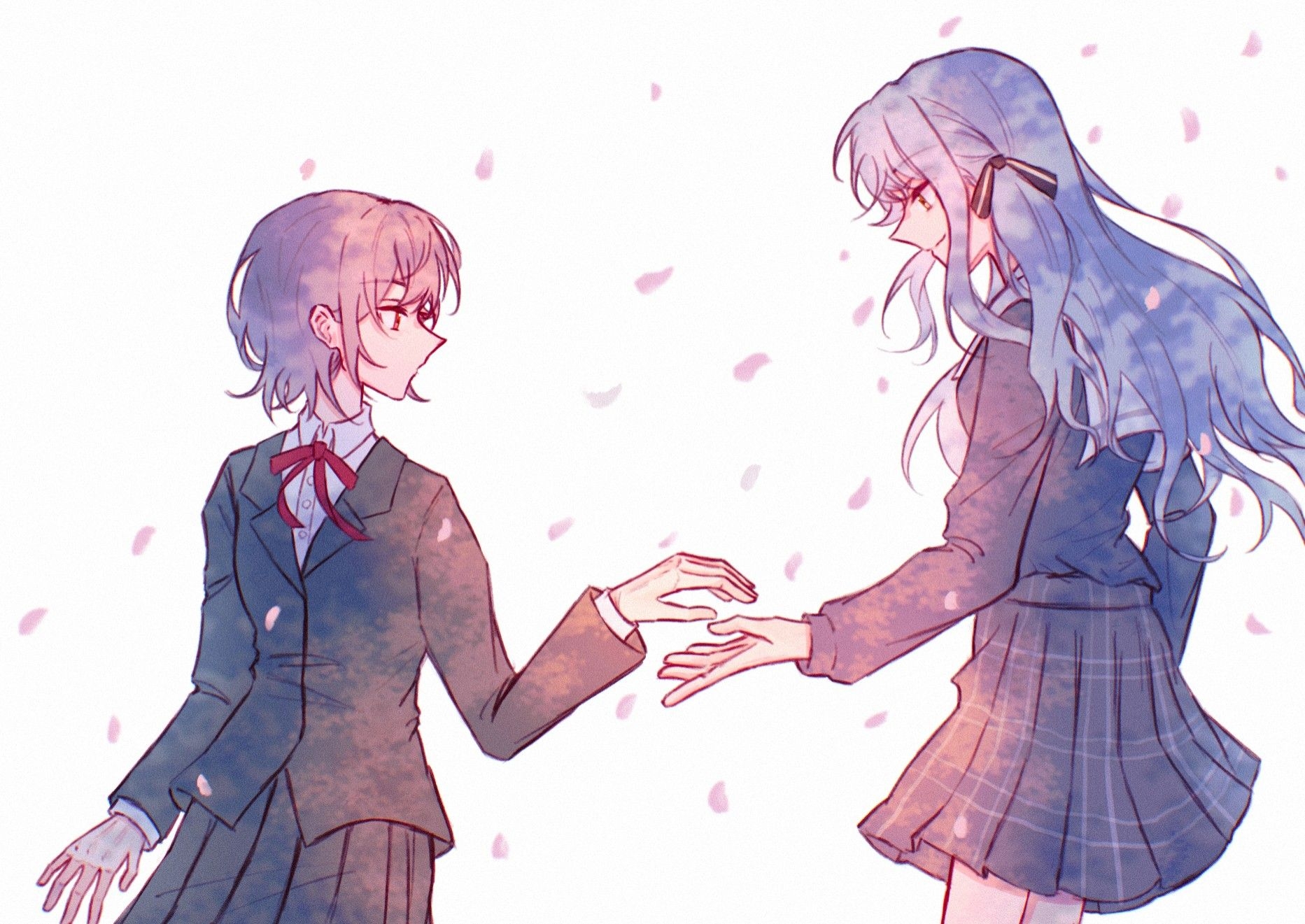 Safebooru - 2girls bang dream! bang dream! it's mygo!!!!! black ribbon blue hair blue shirt blue ...