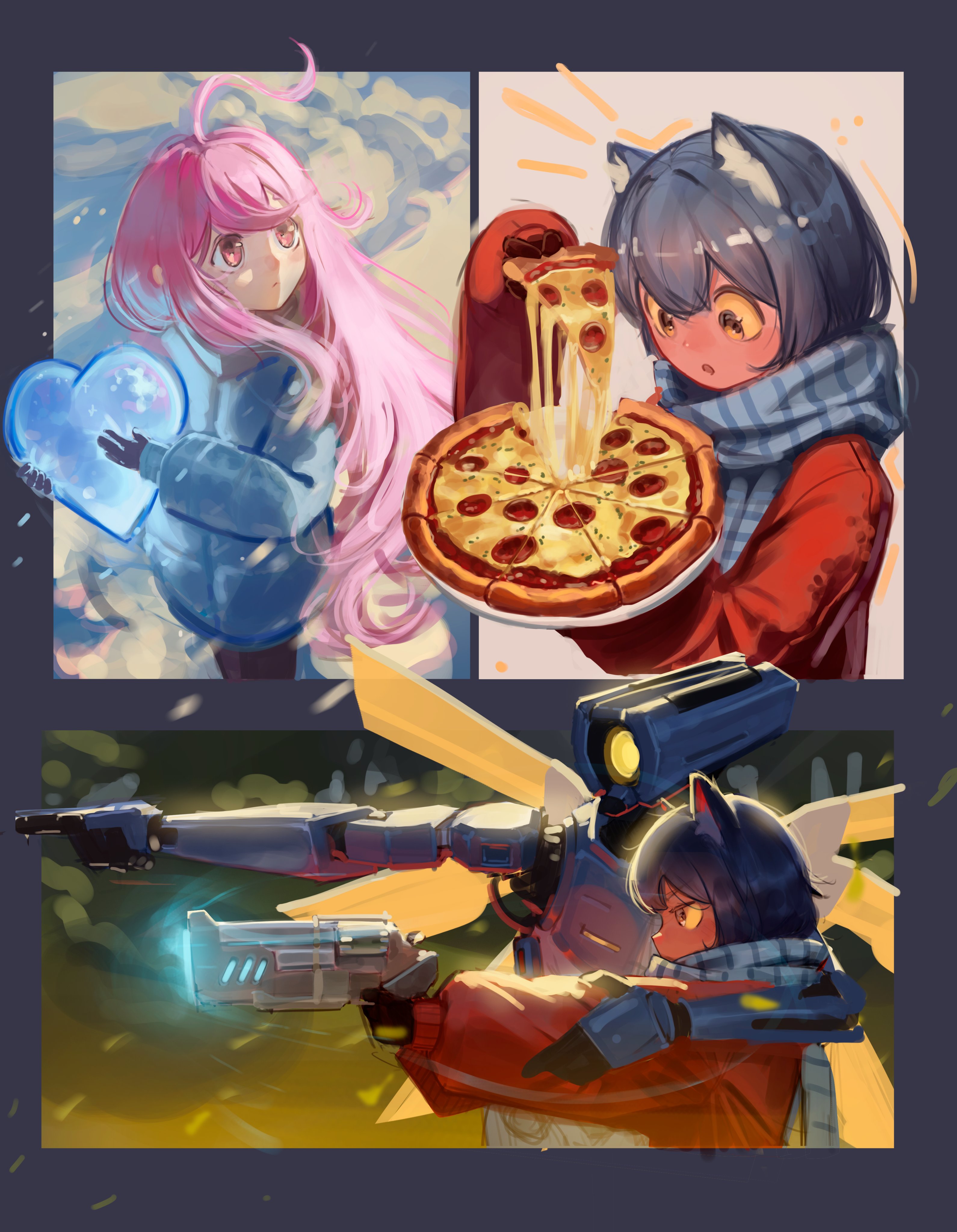 Safebooru - 1girl 1other