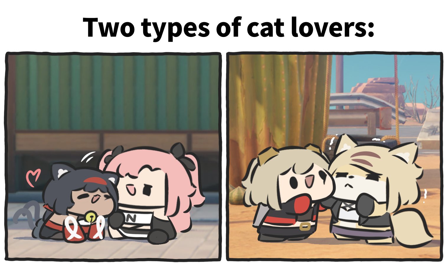 Safebooru - 4girls animal ears bell black gloves black hair black ribbon black skirt black tube ...