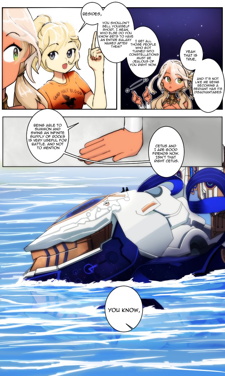 Safebooru - 2girls andromeda (fate) annabeth chase black eyes blonde hair breasts cetus (fate ...