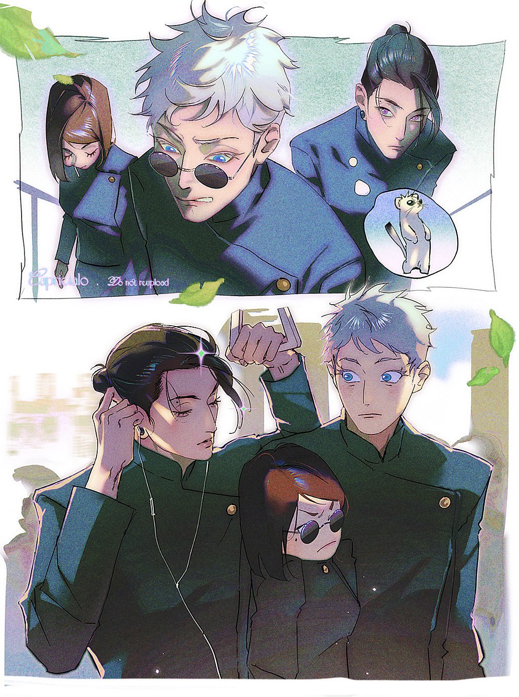 Safebooru - 1girl 2boys aged down animal animalization black hair black ...