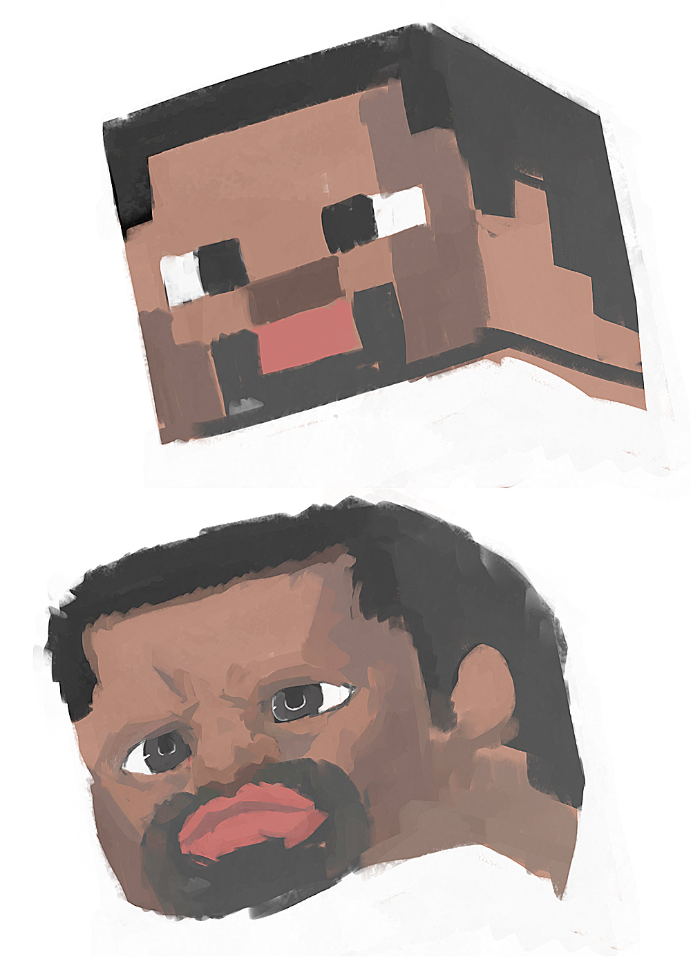 Safebooru - beard brown eyes brown hair dark skin face facial hair ...
