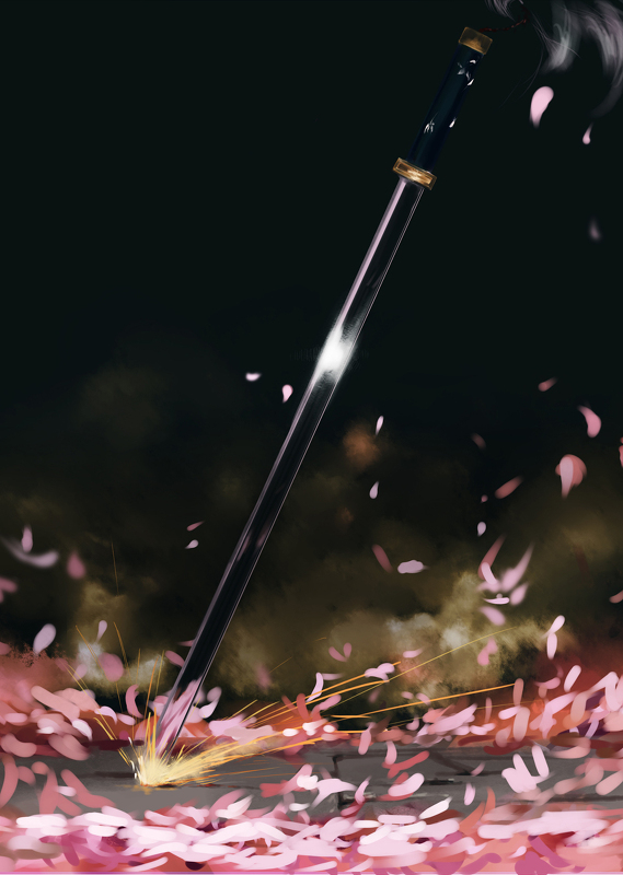Safebooru - jq no humans planted sword planted weapon sparks sword touhou weapon | 795037