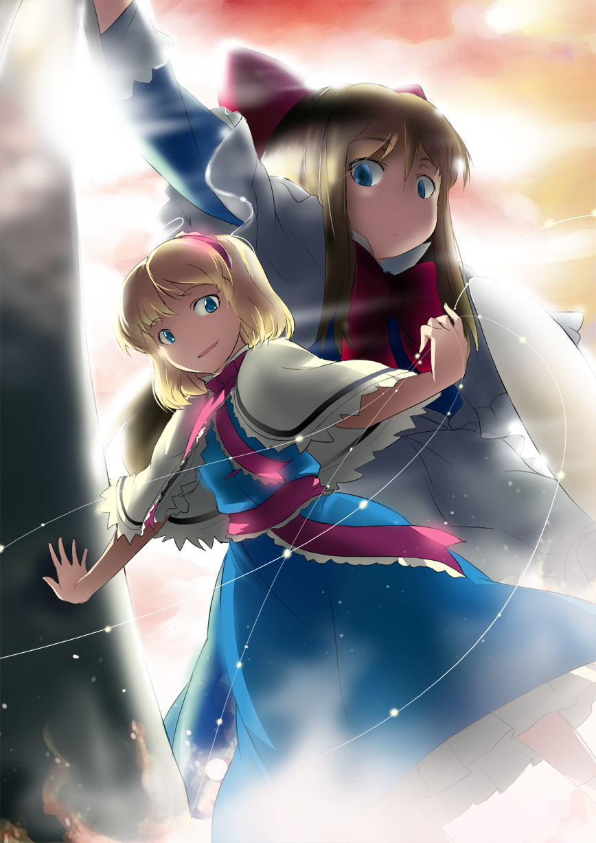 Safebooru - alice margatroid blonde hair blue eyes capelet doll dress goliath doll hairband ...