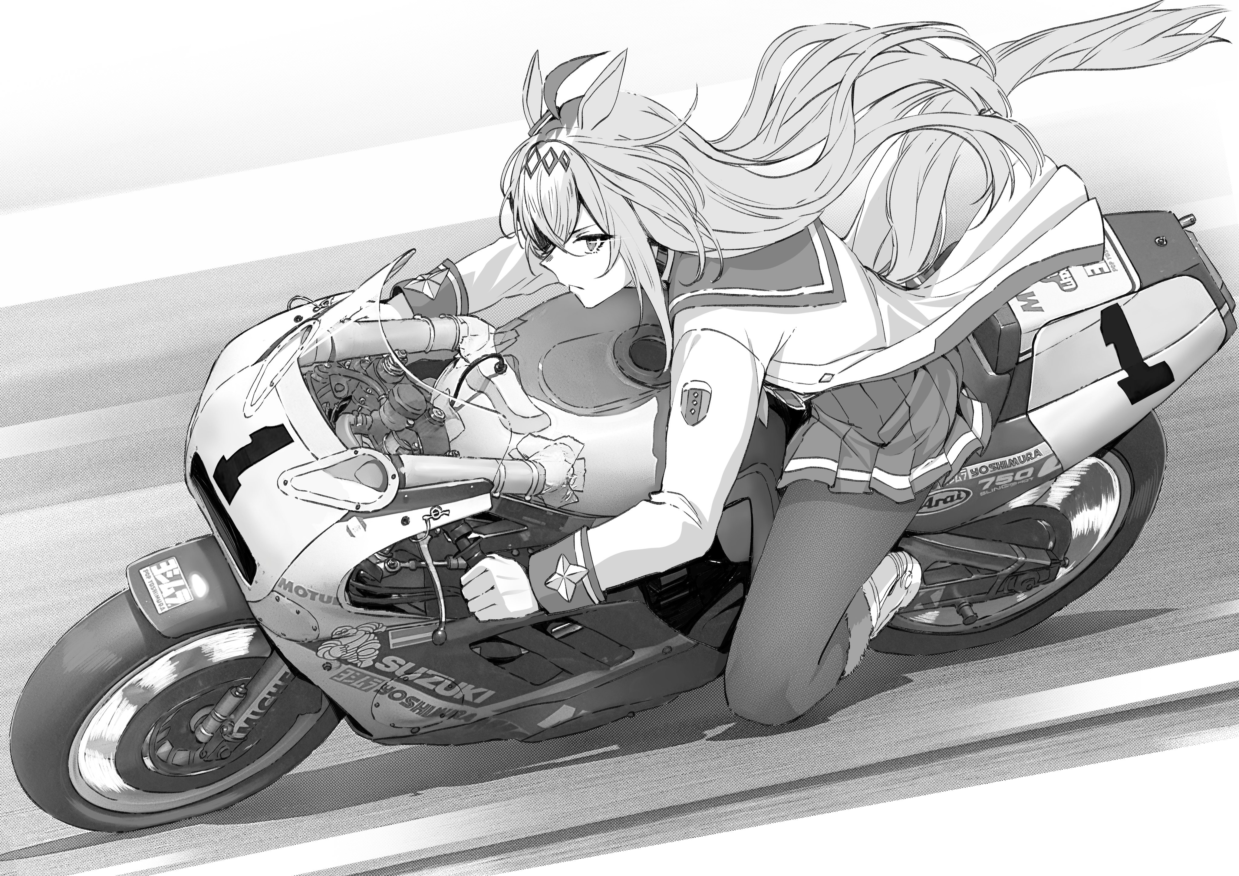 Safebooru - 1girl absurdres ahoge animal ears closed mouth commentary ...