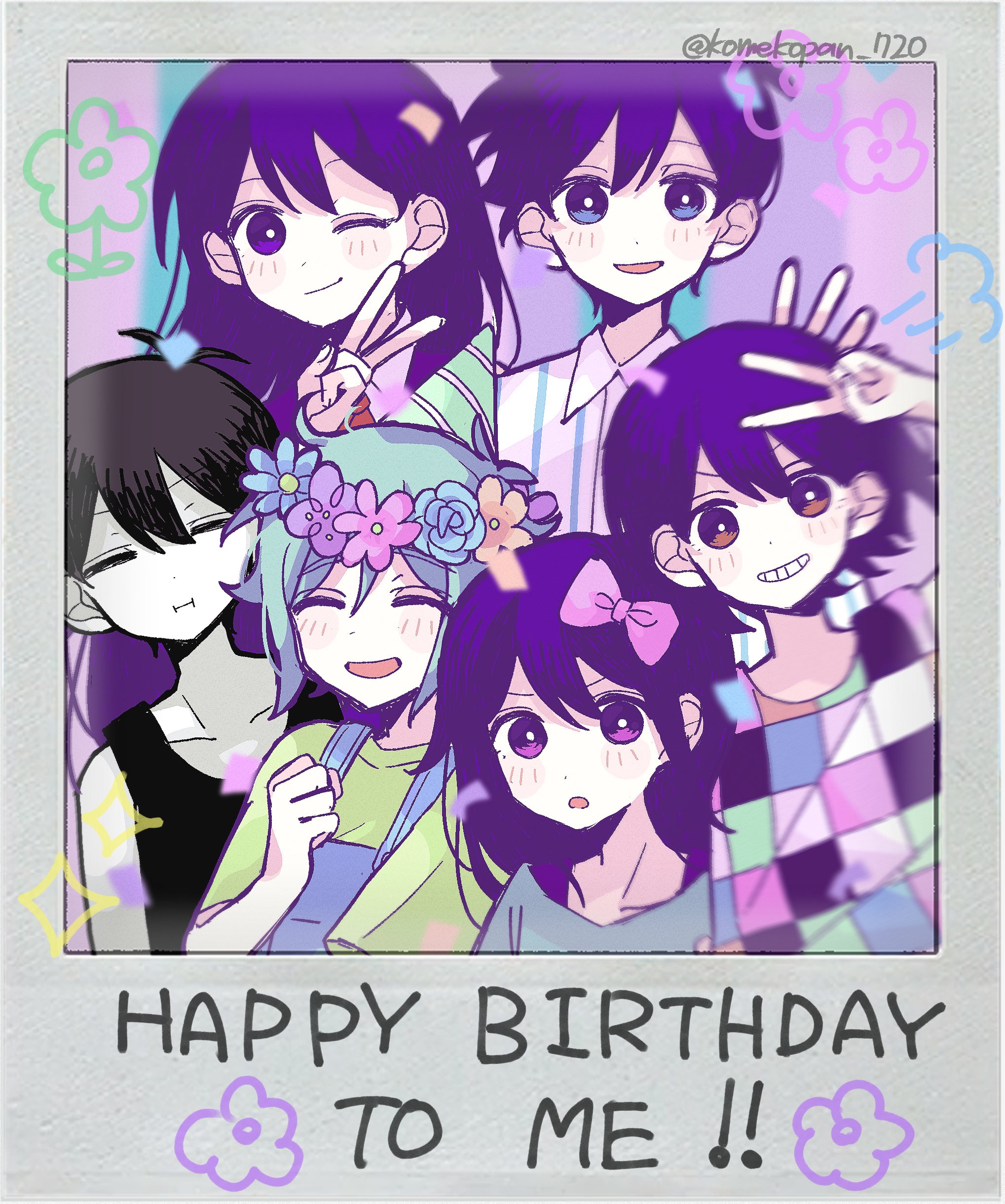 Safebooru - 2girls 4boys :d :i ^ ^ absurdres antenna hair aubrey (headspace) (omori) aubrey ...