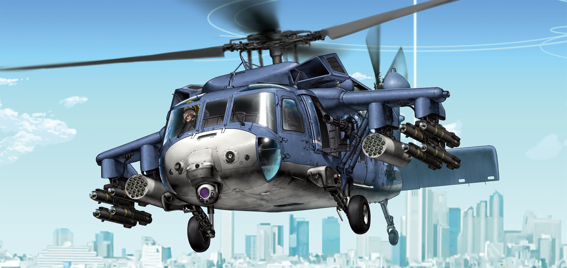 Safebooru - 1girl aircraft animal ears blue archive brown hair fake ...