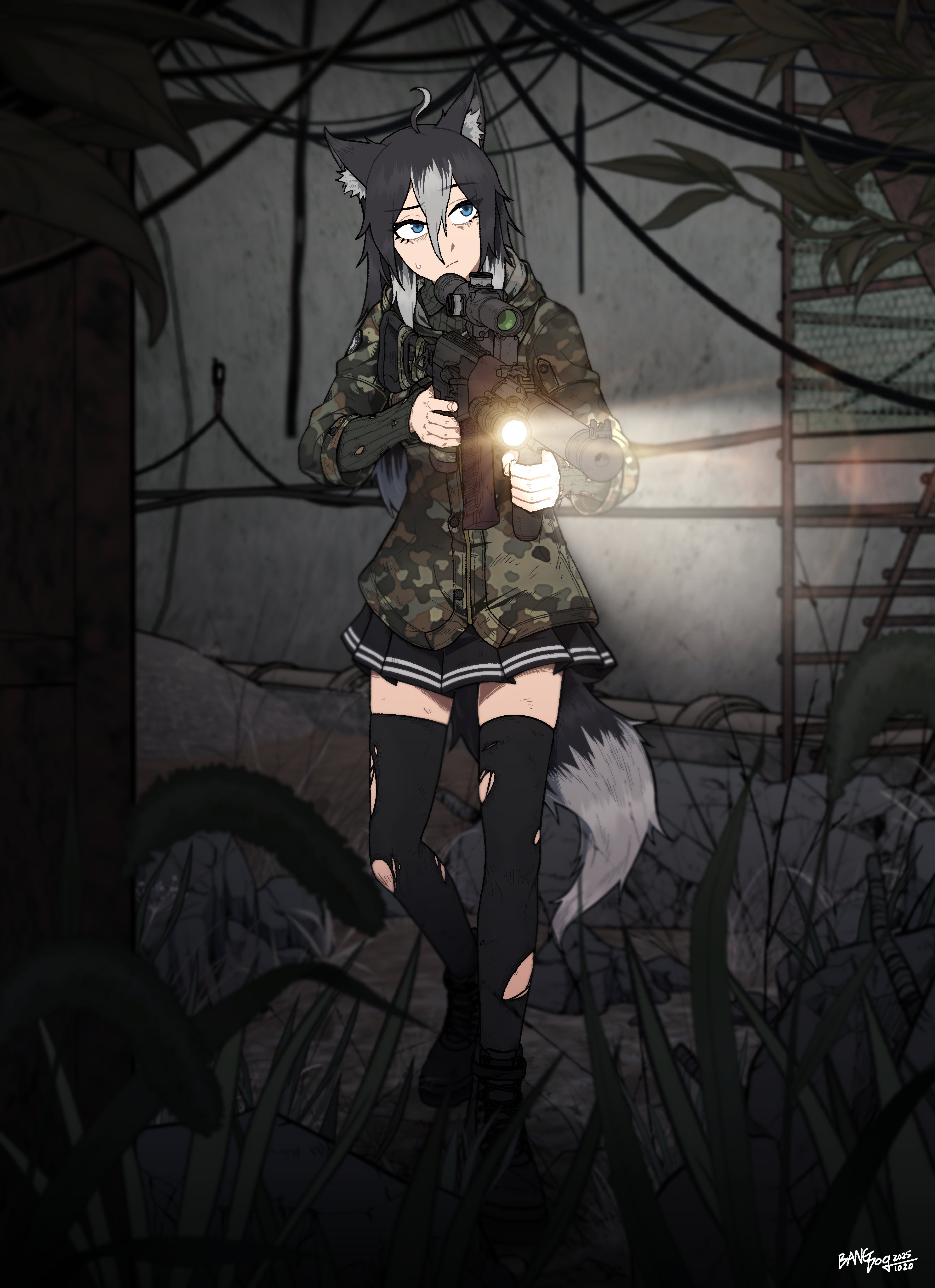 Safebooru - 1girl abandoned absurdres animal ear fluff animal ears as ...