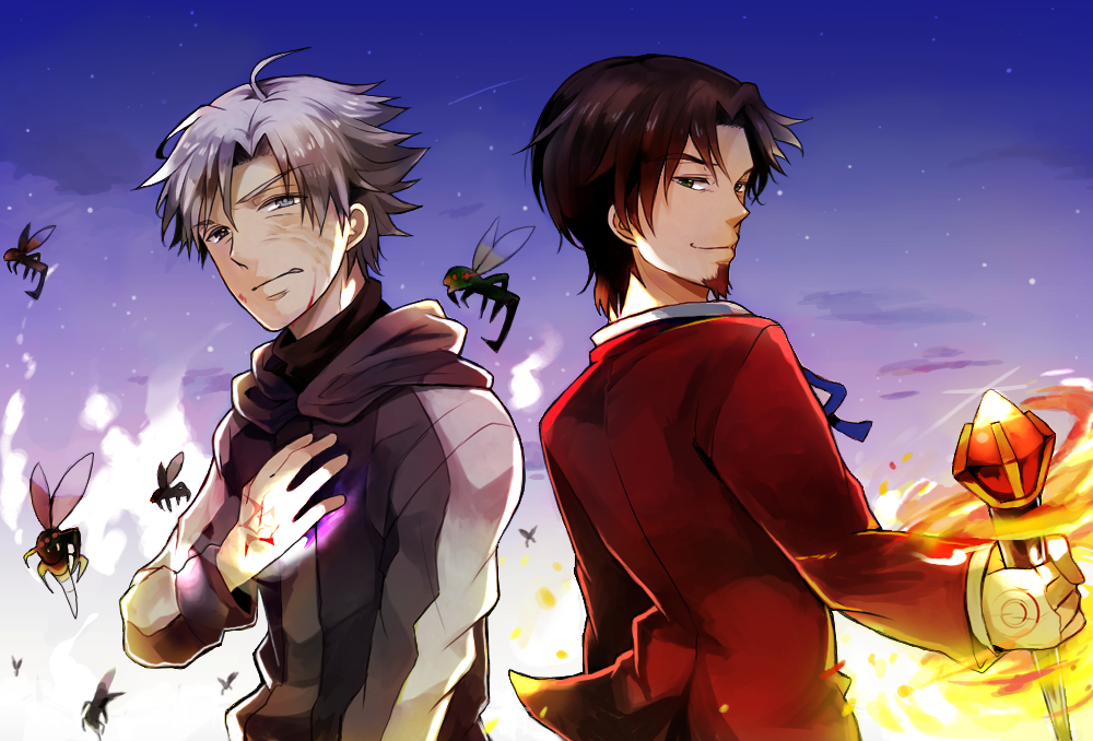 Safebooru - ahoge aya tori blue eyes brown hair command spell crest ...