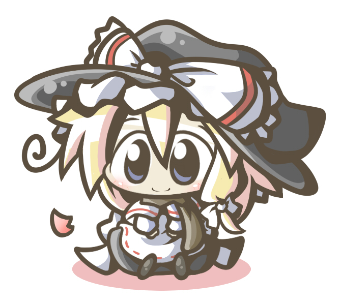 Safebooru - aoblue blonde hair chibi hat kirisame marisa smile solo ...