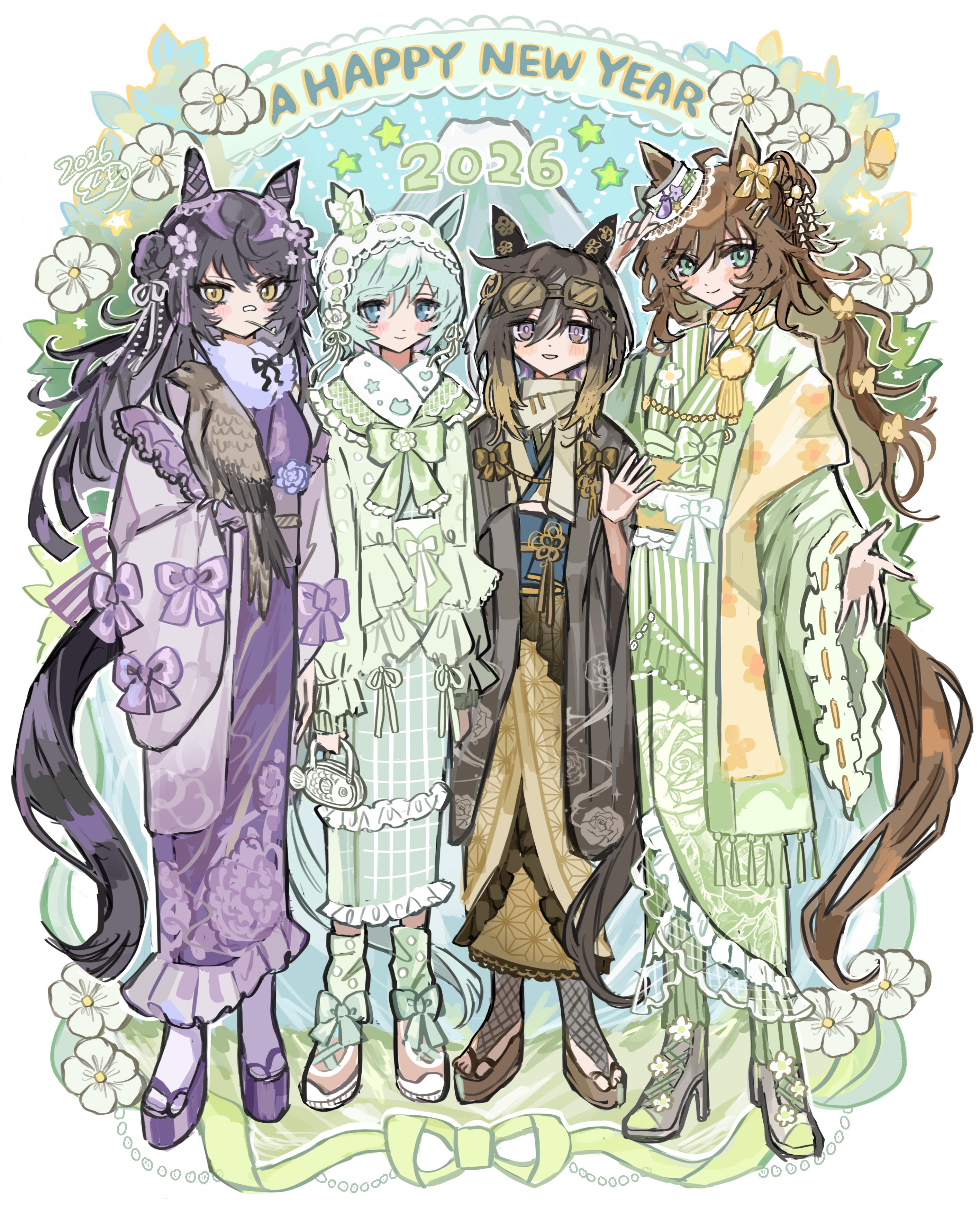 Safebooru - 2026 4girls absurdres alternate costume animal ears animal ...