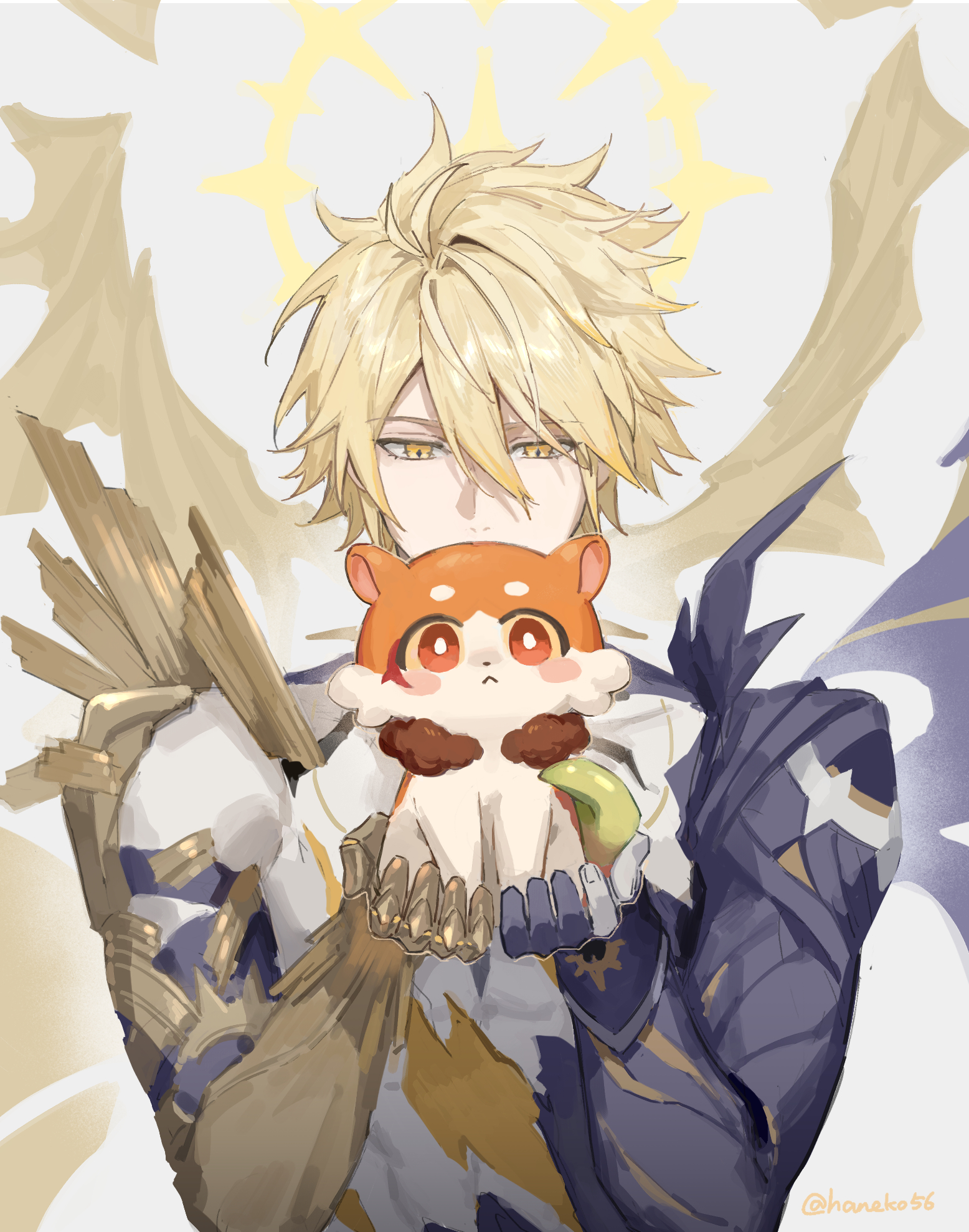 Safebooru - 1boy akabane yu alternate form antenna hair asymmetrical ...