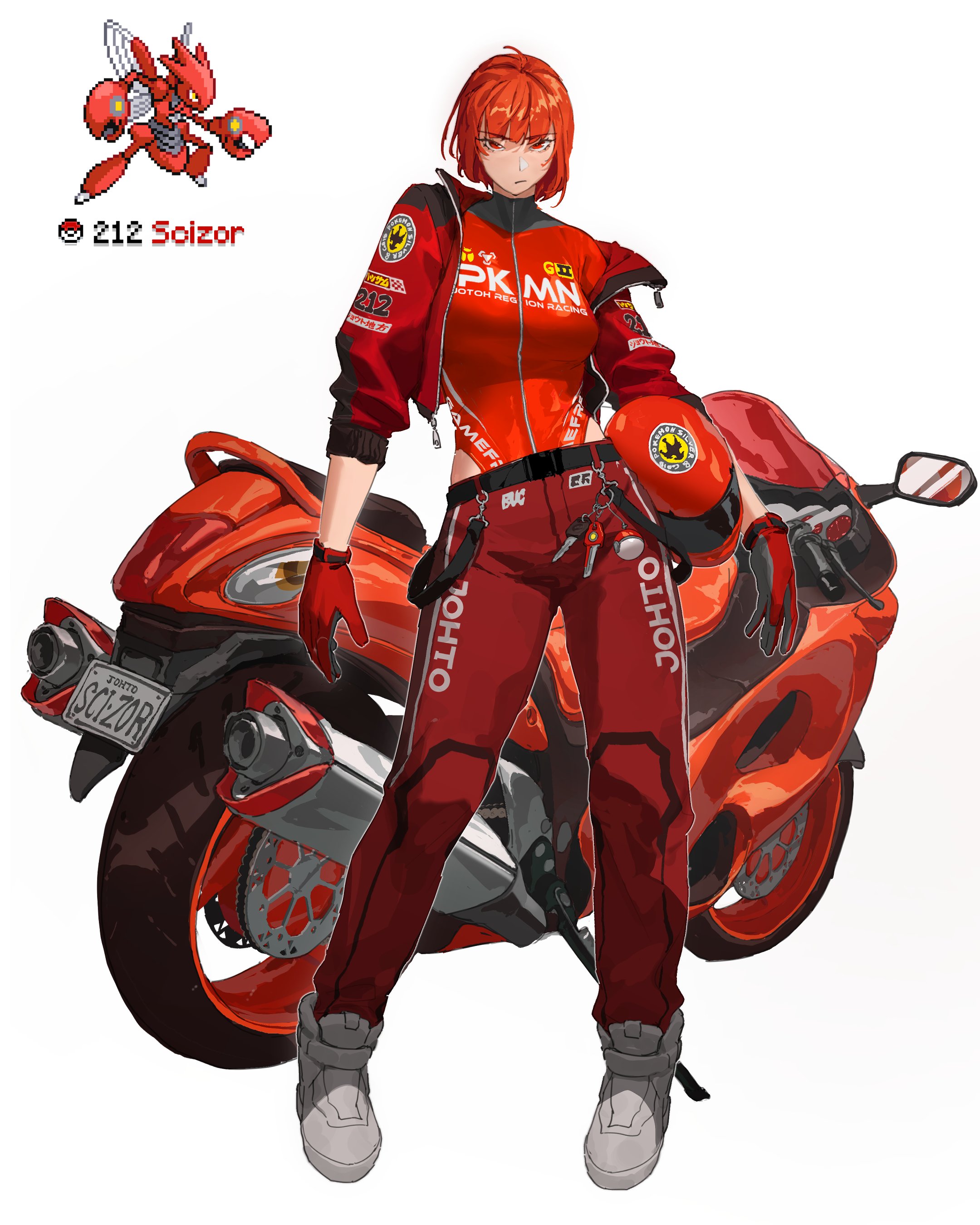 Safebooru - 1girl absurdres breasts commentary cropped jacket full body ...