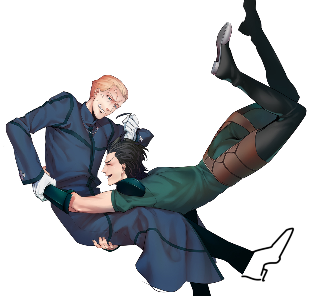 Safebooru - ahoge black hair blonde hair blue eyes fate/zero fate ...