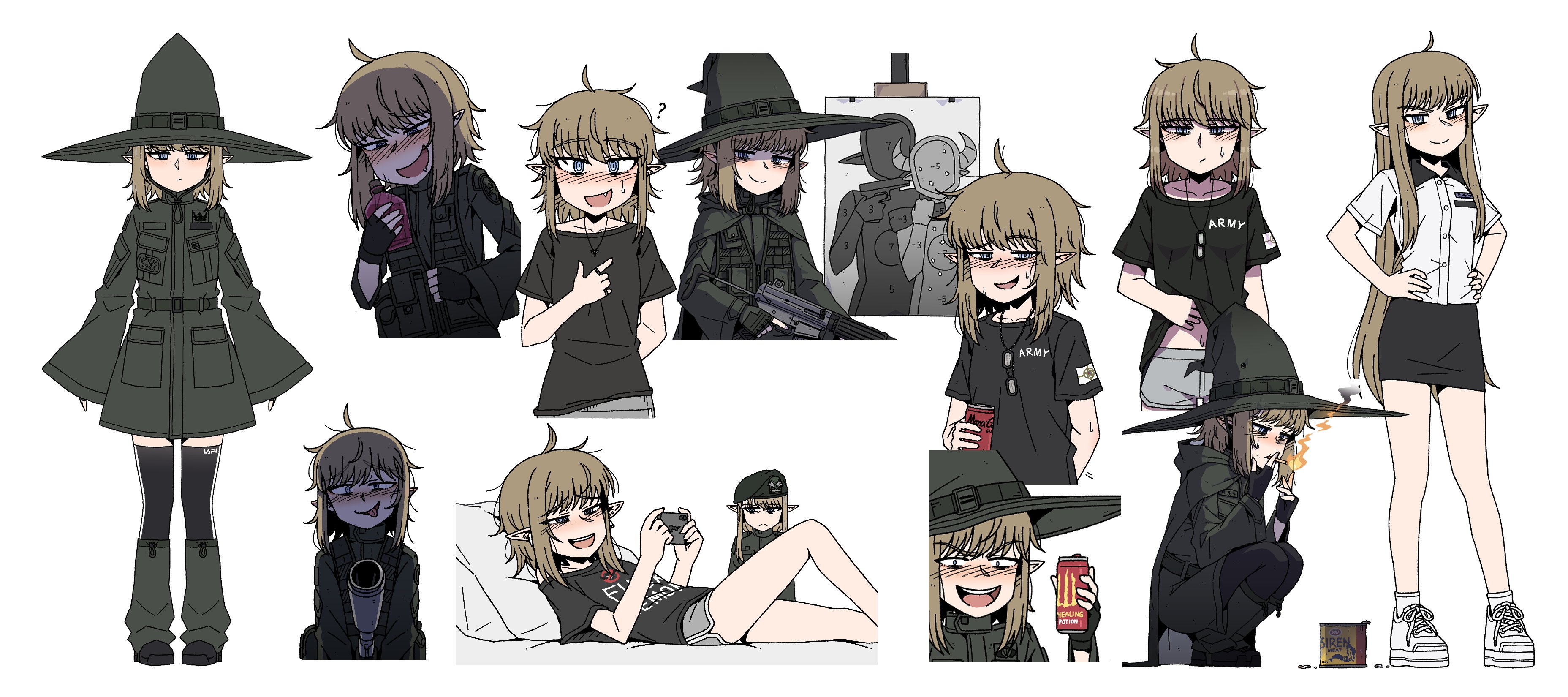 Safebooru - 1girl ? absurdres ahoge blue eyes brown hair can cellphone ...