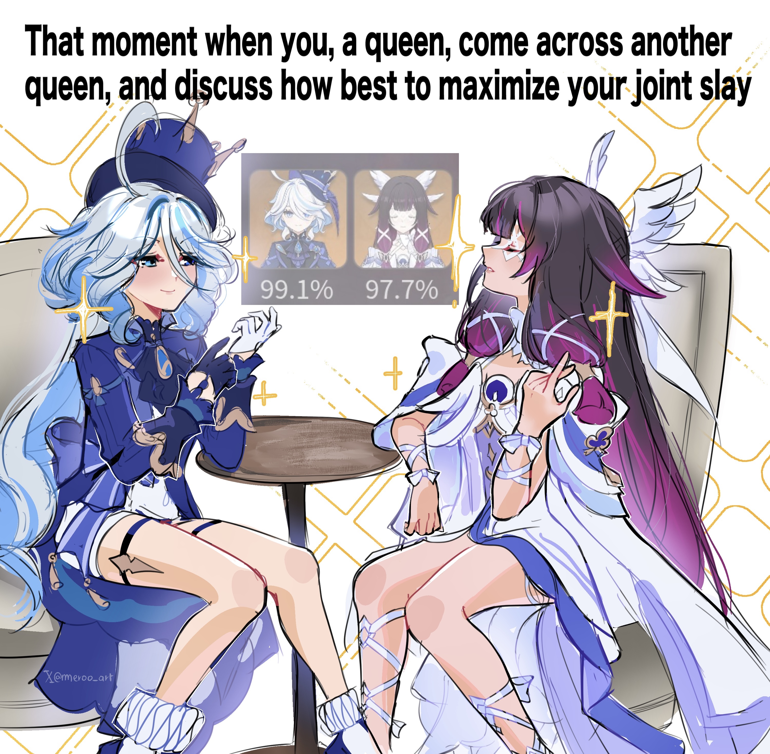 Safebooru - 2girls absurdres arm ribbon ascot black hair blue eyes blue ...